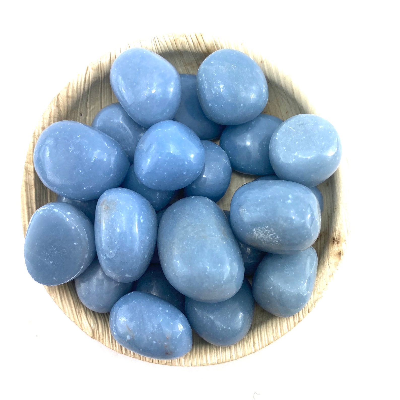 Angelite Tumbled Stone Tumbled Angelite Healing Angelite - Etsy
