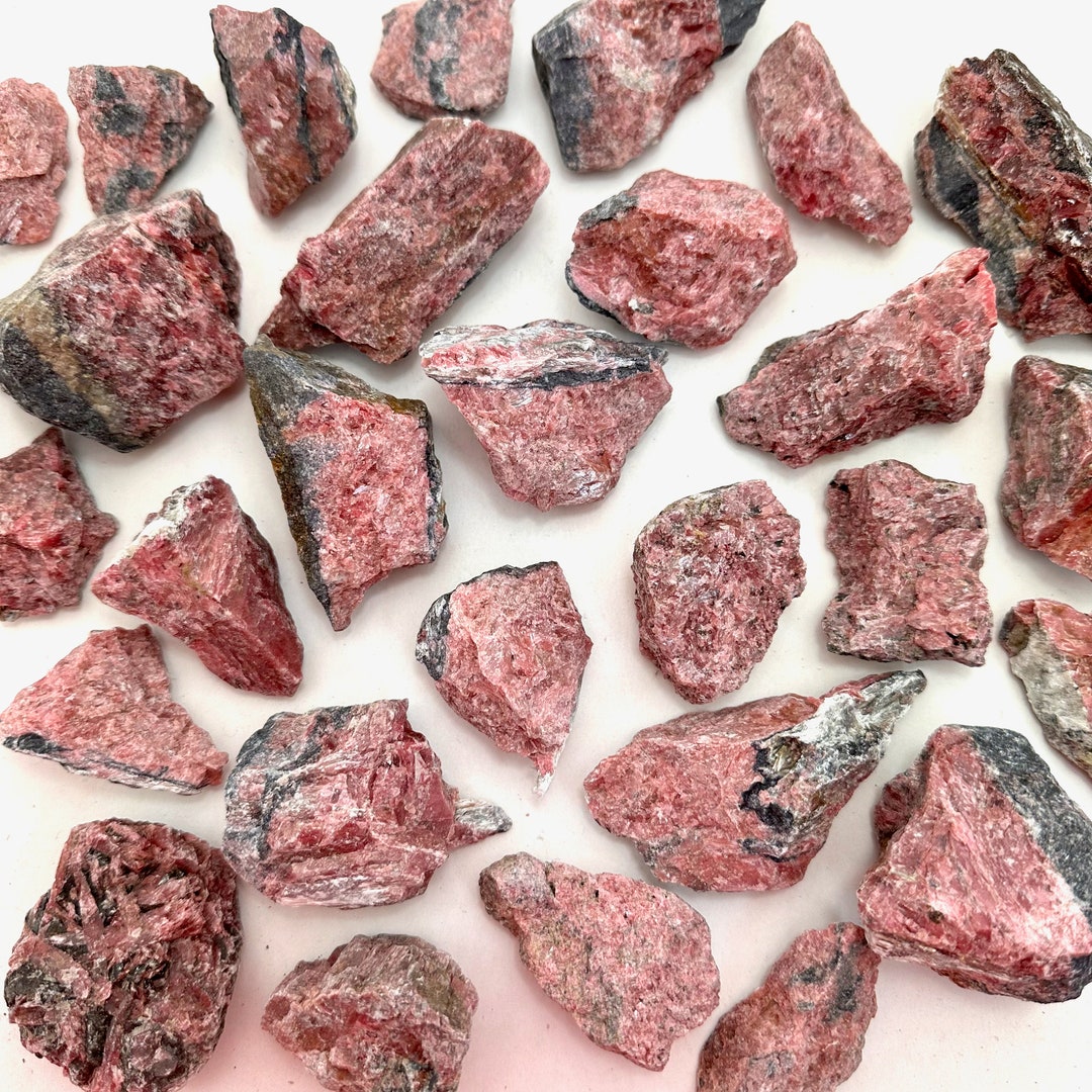 Raw Rhodonite From Brazil, Natural Rhodonite Stone, Bright Rhodonite ...