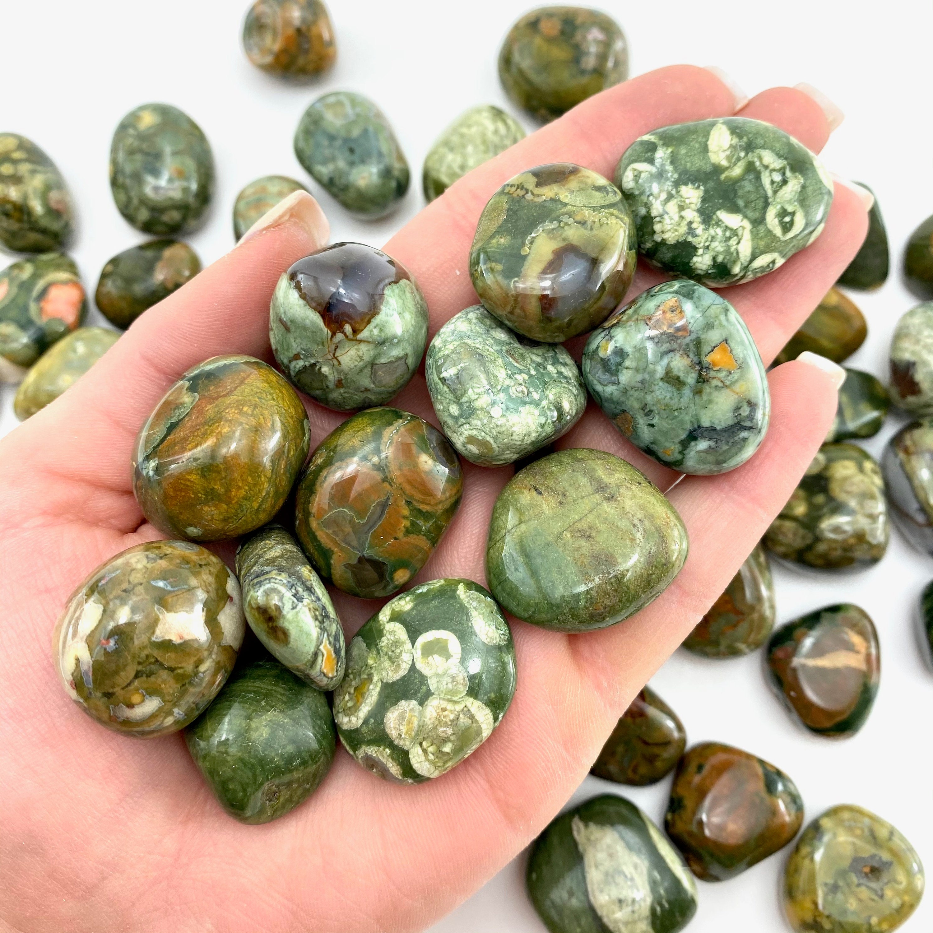 Rainforest Rhyolite Rainforest Jasper Tumbled Rhyolite | Etsy
