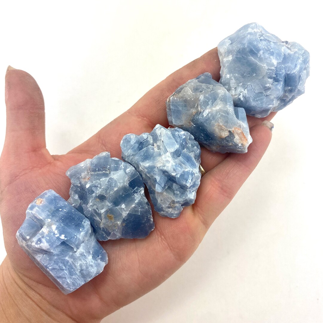Raw Blue Calcite, One Stone or Baggy, Blue Calcite Raw, Rough Blue ...