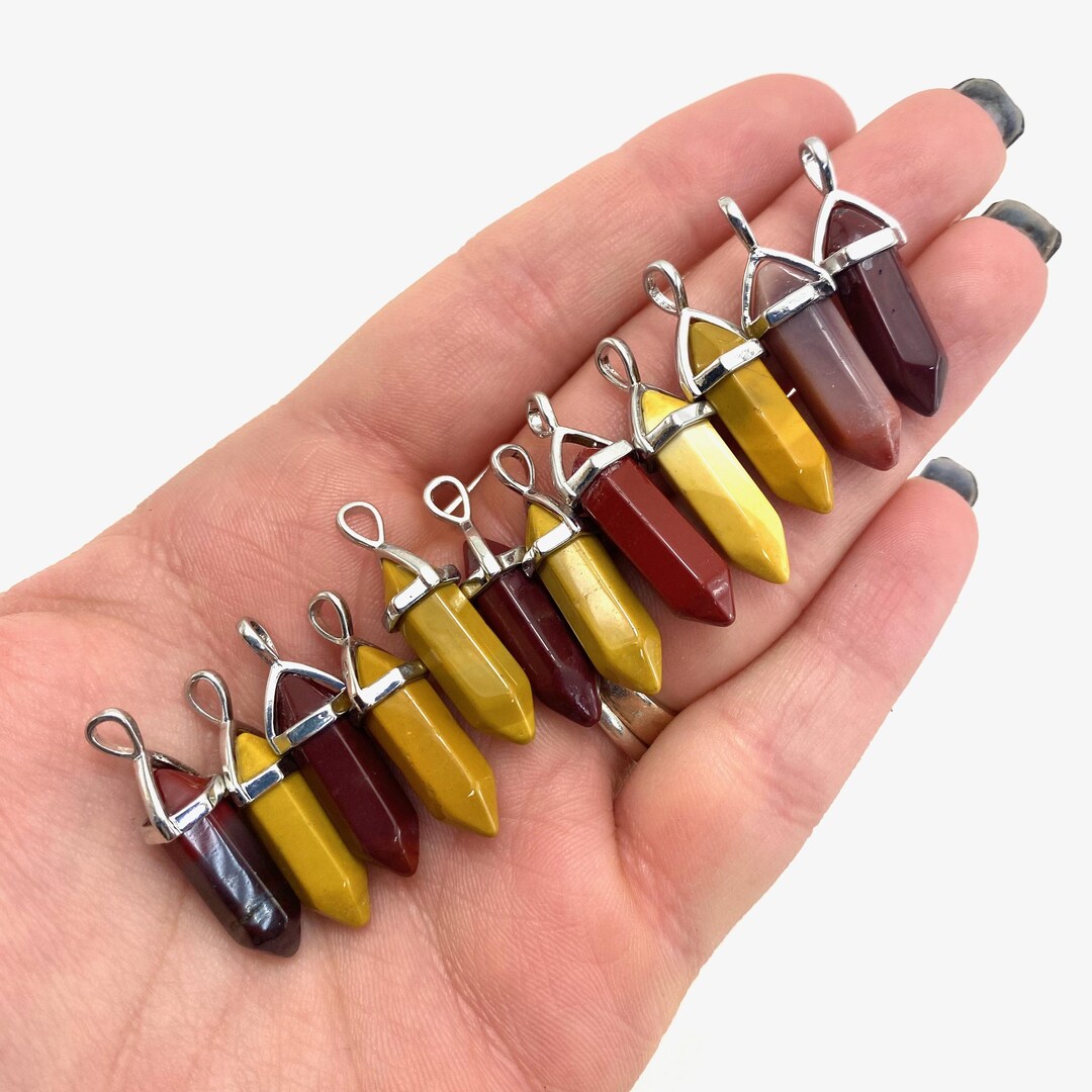 Mookaite Pendant, Dainty Mookaite Pendant, Gemstone Point Pendant ...