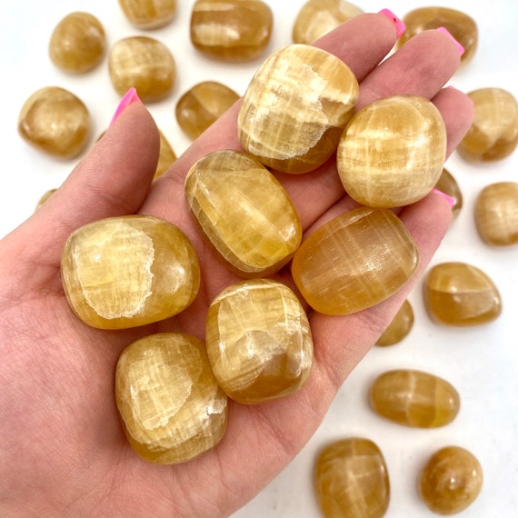 Tumbled Honey Calcite