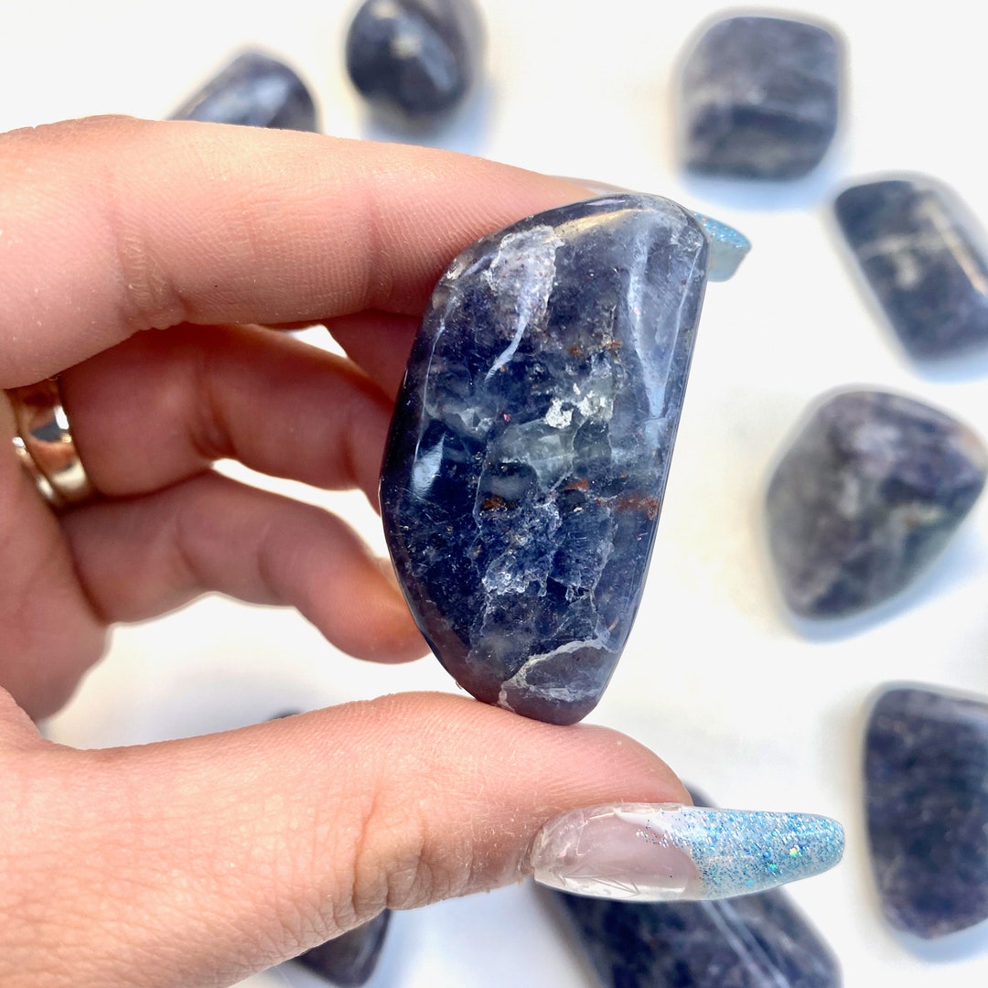 Iolite and Sunstone Tumble, Tumbled Iolite With Sunstone, Iolite With ...
