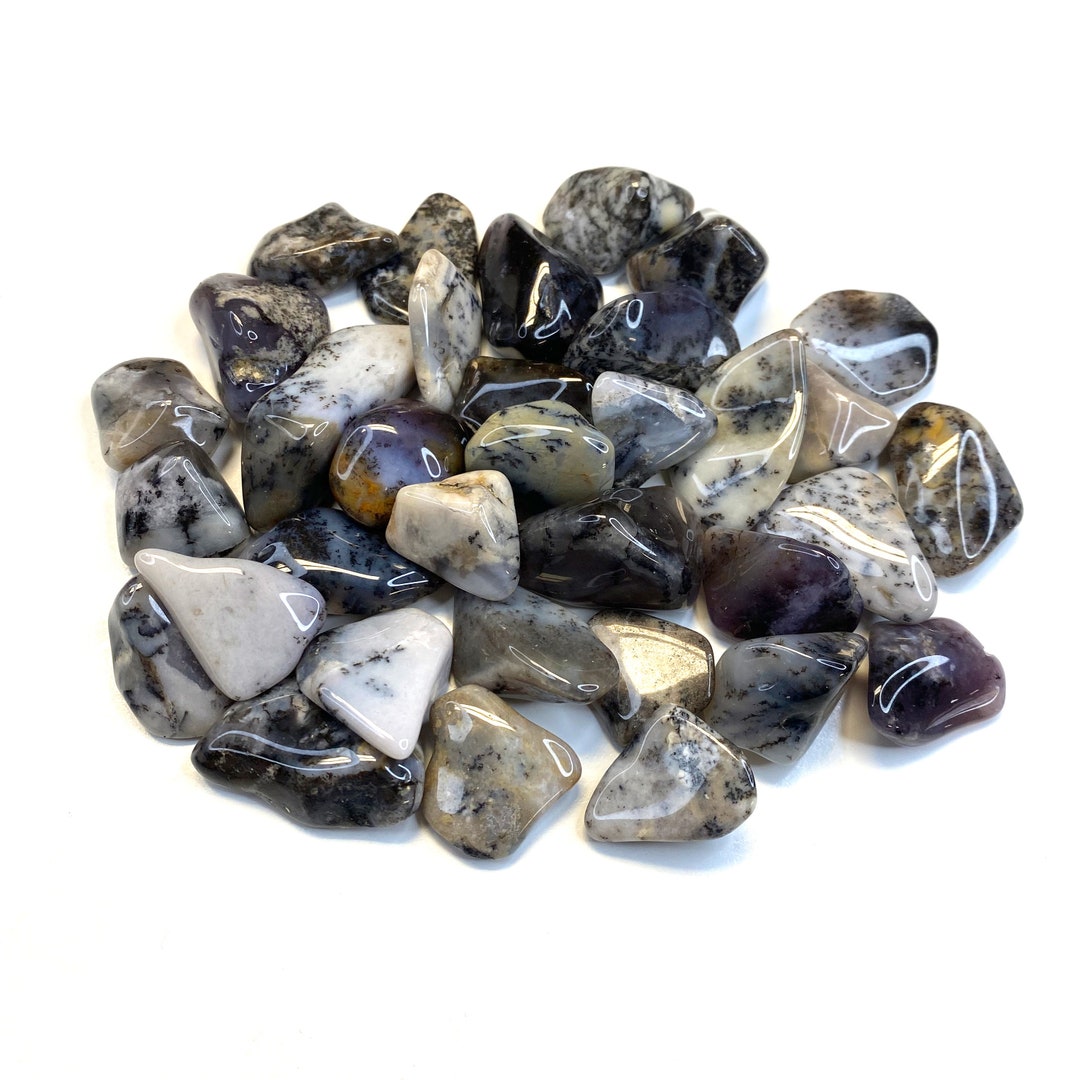 Dendrite Agate Tumble, Tumbled Dendritic Agate, Smooth Dendrite Agate ...