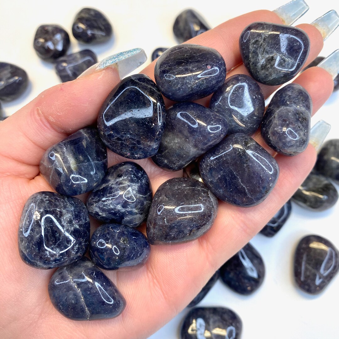 Tumbled Iolite Cordierite, Small Iolite Tumble, Polished Cordierite, Small Iolite Pocket Stone ...