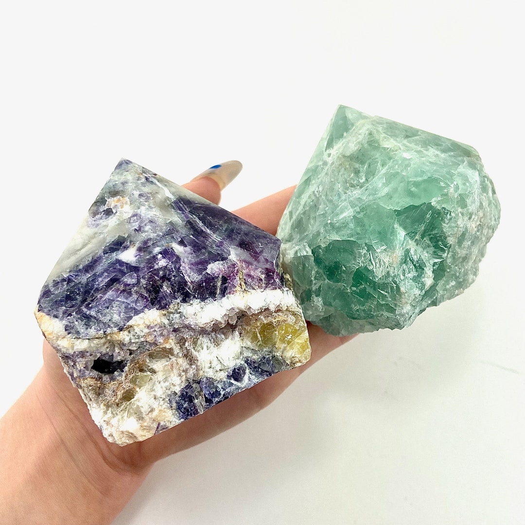Fluorite Cut Base Point, Polished Top Fluorite Point, Natural Fluorite ...