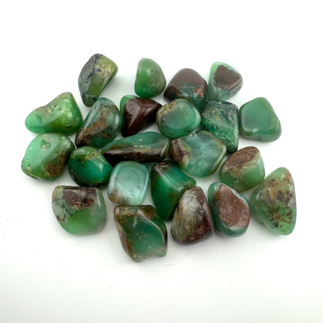 Green Chrysoprase Tumbled Stone, Tumbled Chrysoprase, Juicy Chrysoprase ...