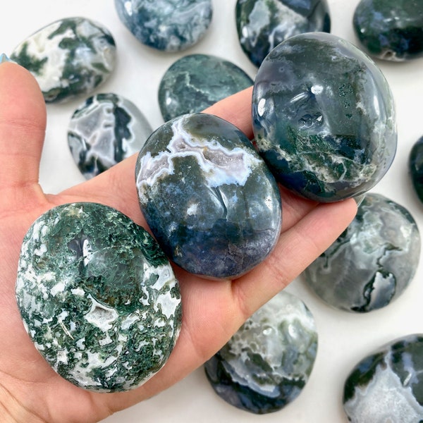 Moss Agate Stone - Etsy