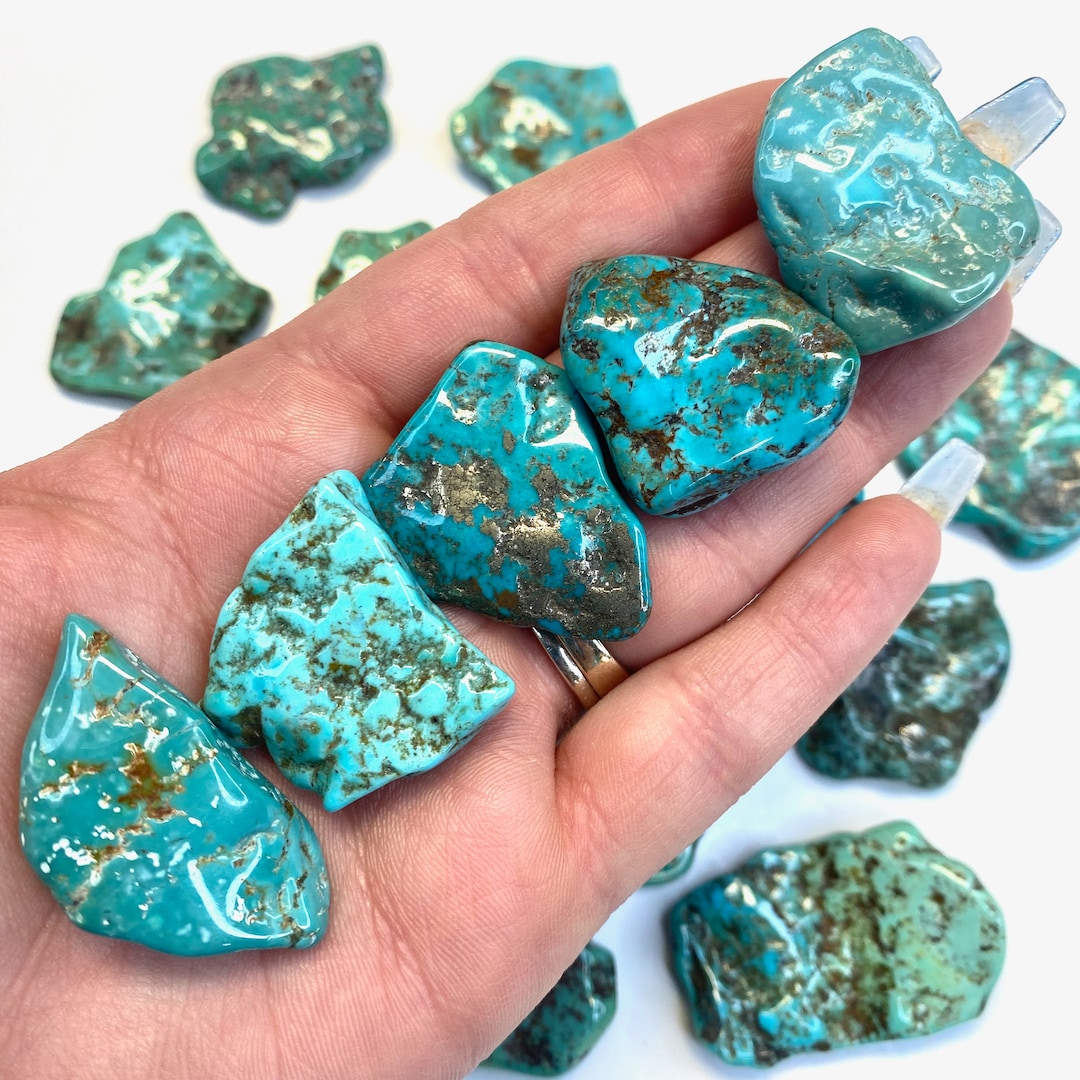 Turquoise Polished Stone Tumbled Turquoise From Mexico - Etsy