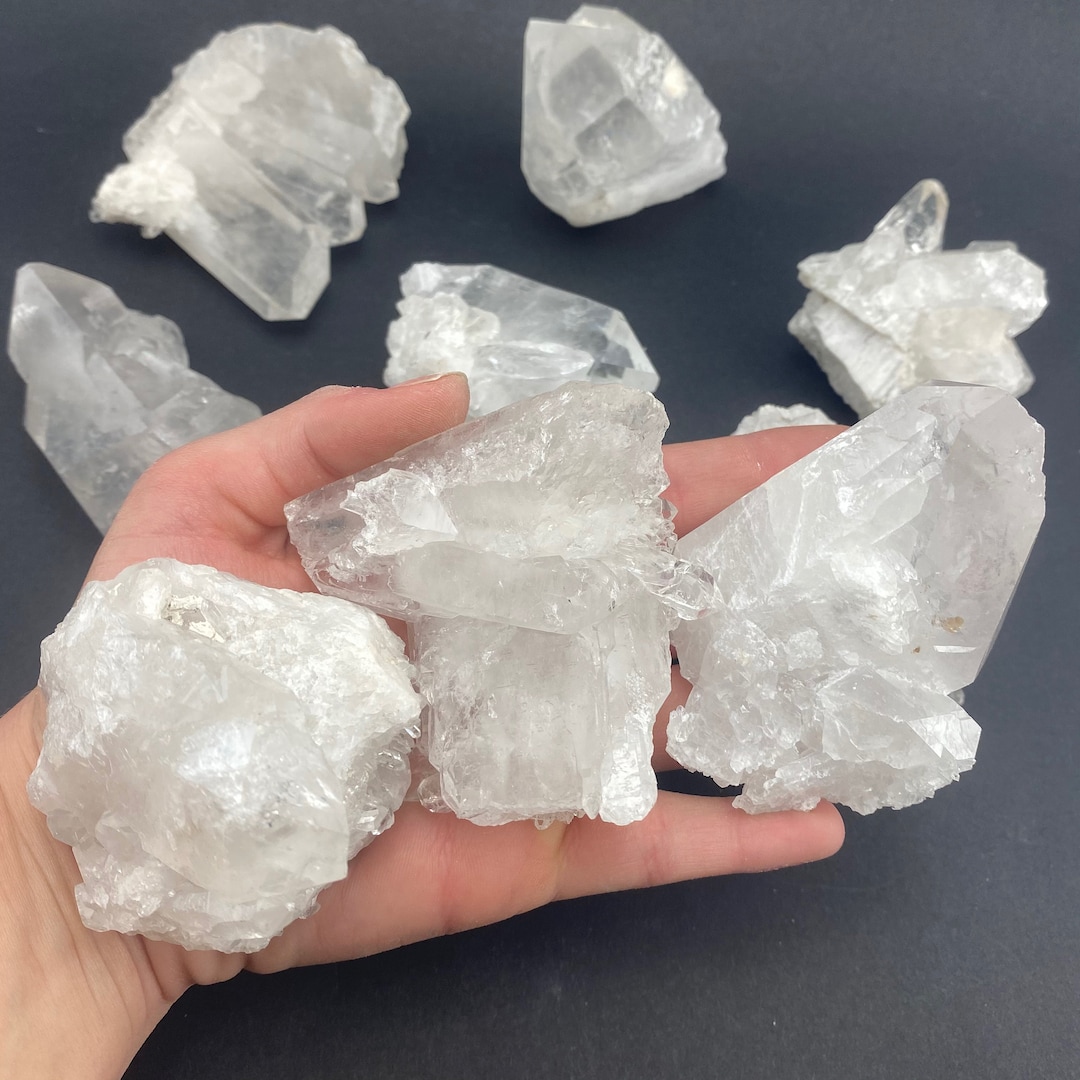 Medium Quartz Cluster, Natural Quartz Cluster, Brazilian Quartz Cluster ...