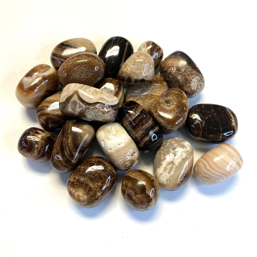 Coke Calcite, Banded Brown Calcite, Tumbled Calcite, Brown Calcite, T ...