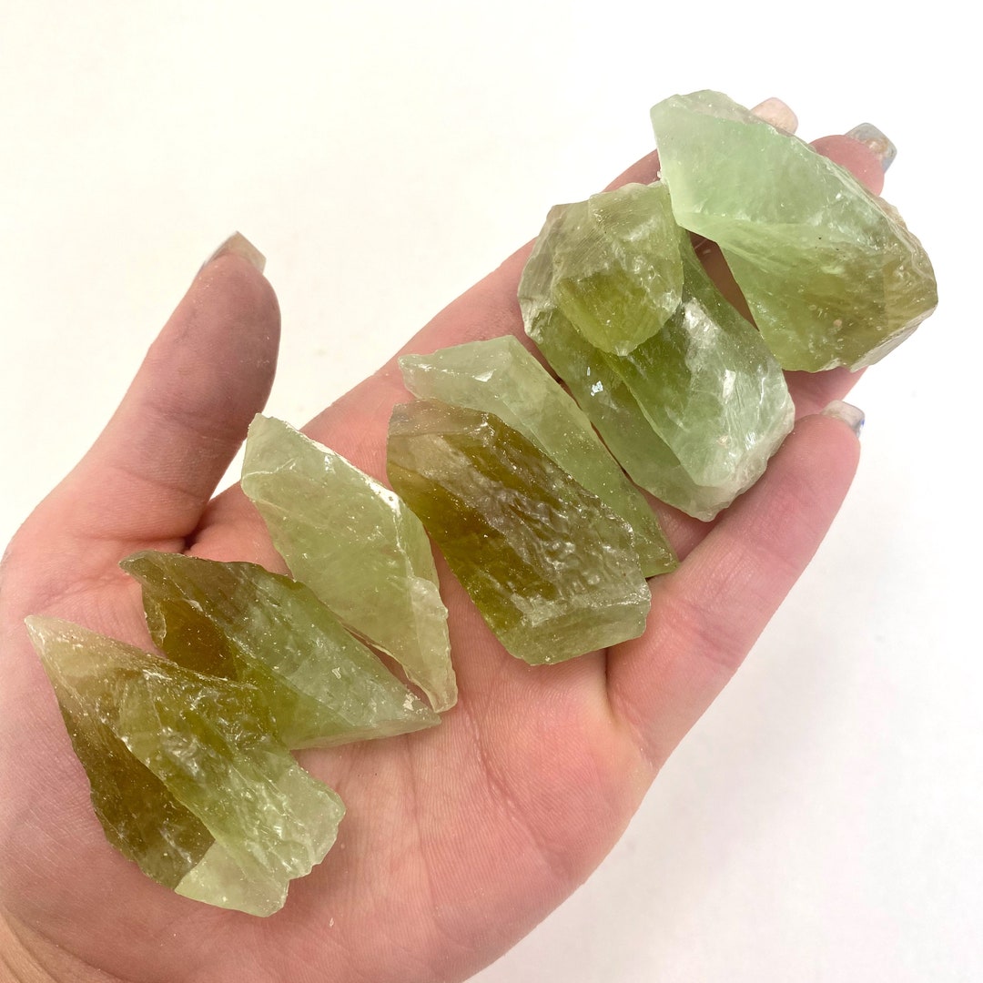 Raw Green Calcite, One Stone or Baggy, Rough Green Calcite, Green ...