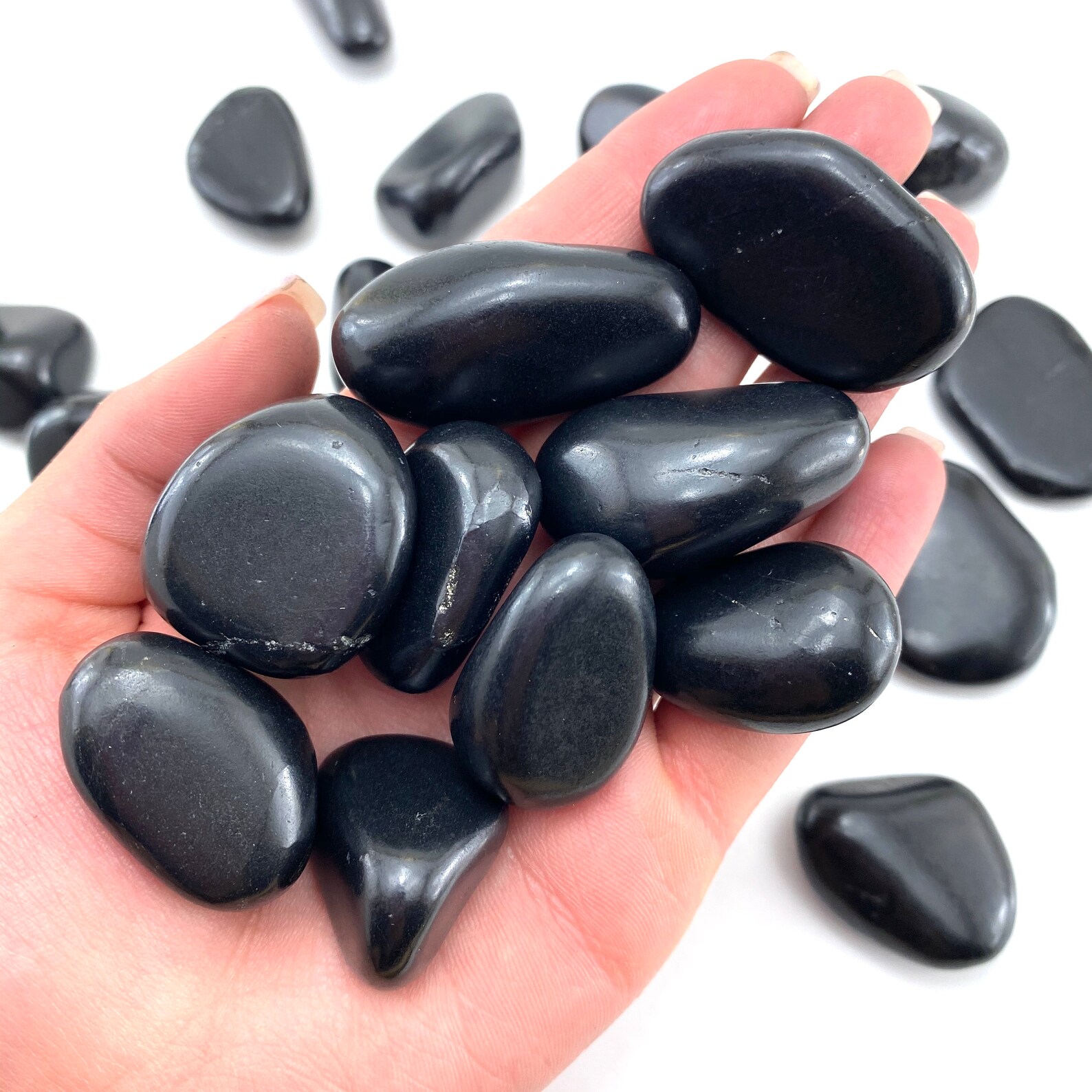 Shungite Tumbled Stone, Tumbled Shungite, Pocket Shungite, T-53 - Etsy