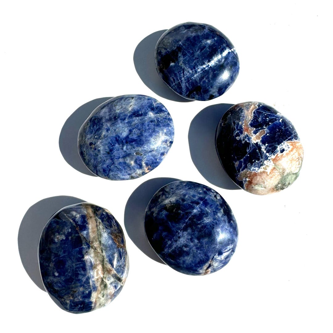 Sodalite Palm Stone, Smooth Sodalite Palm, Blue Sodalite Palm, B-103 - Etsy