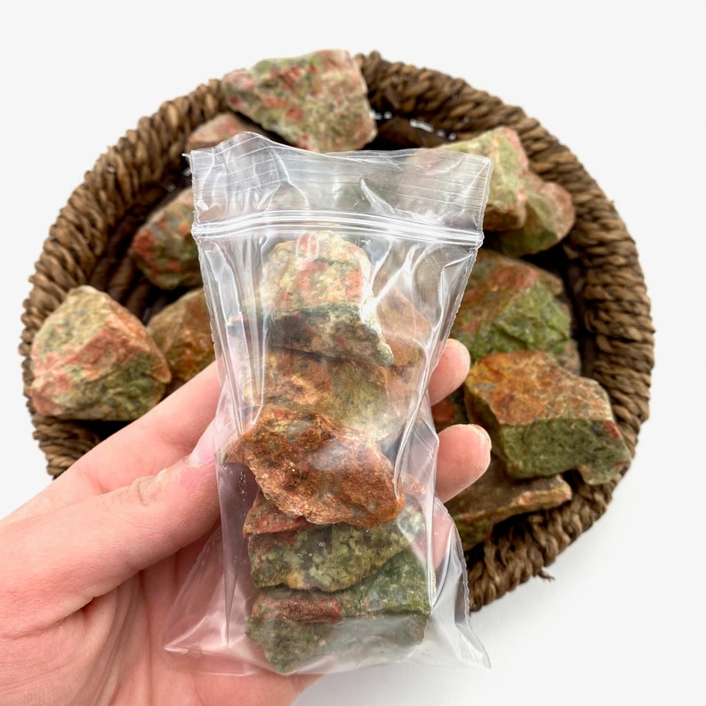 Unakite Gemstone, One Stone or a Baggy, Rough Unakite, Raw Unakite - Etsy