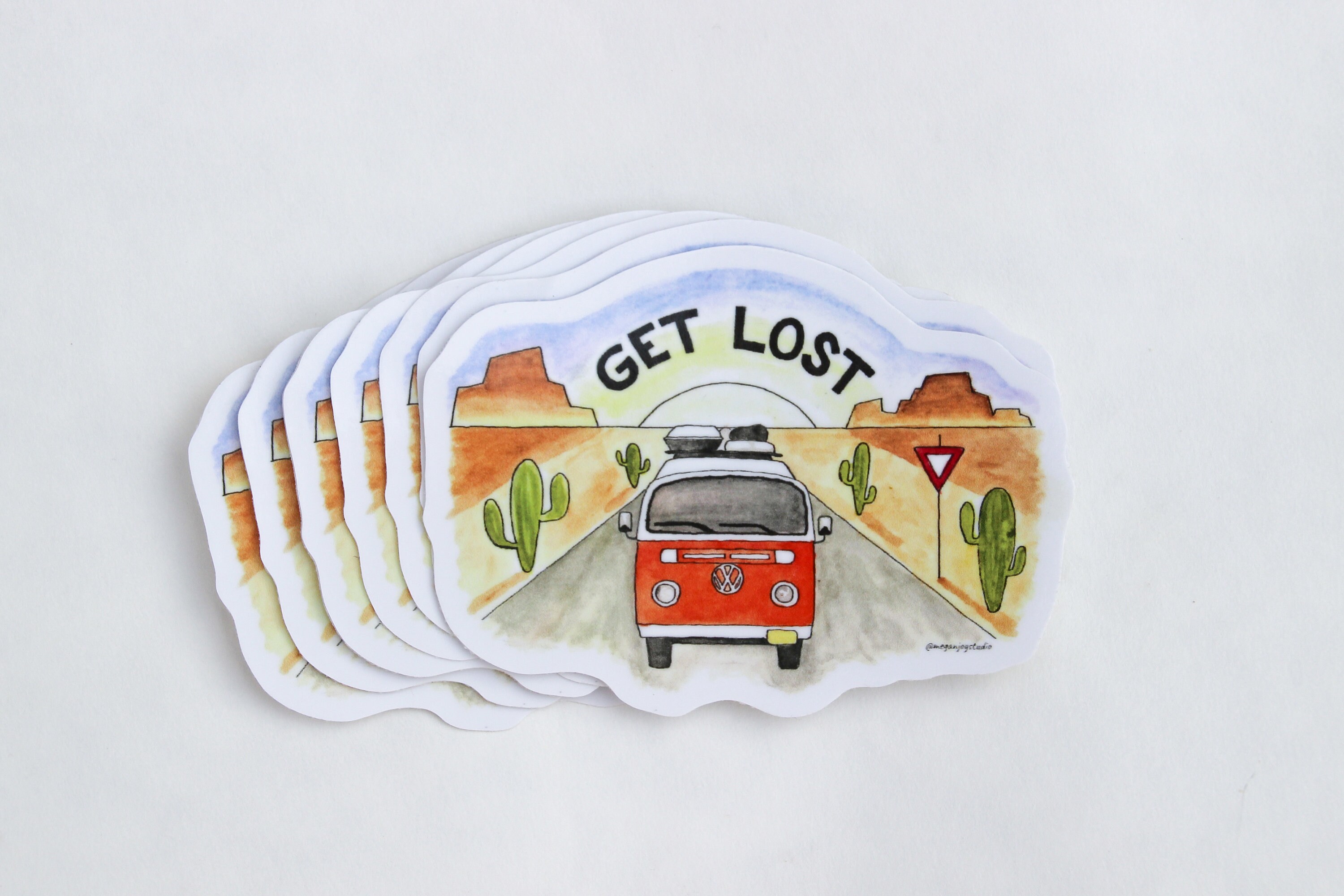 Get Lost Sticker Vanlife Desert Sticker Adventure Sticker | Etsy