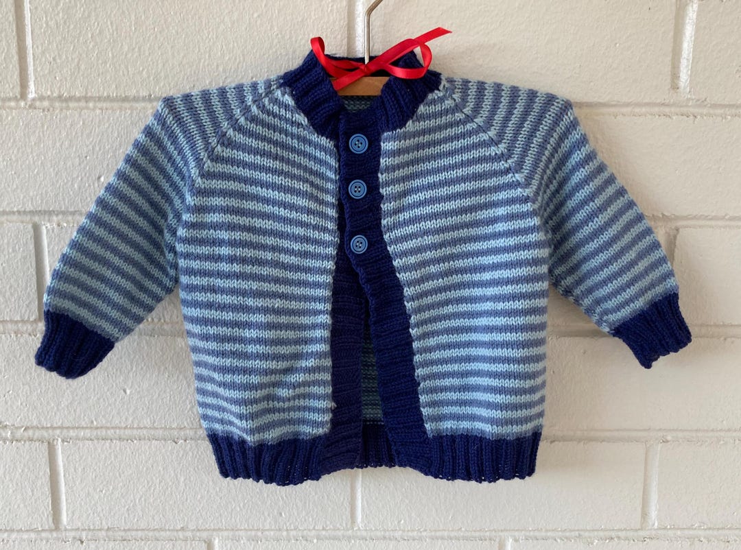 Pure Wool Baby Cardigan Hand Knitted - Etsy