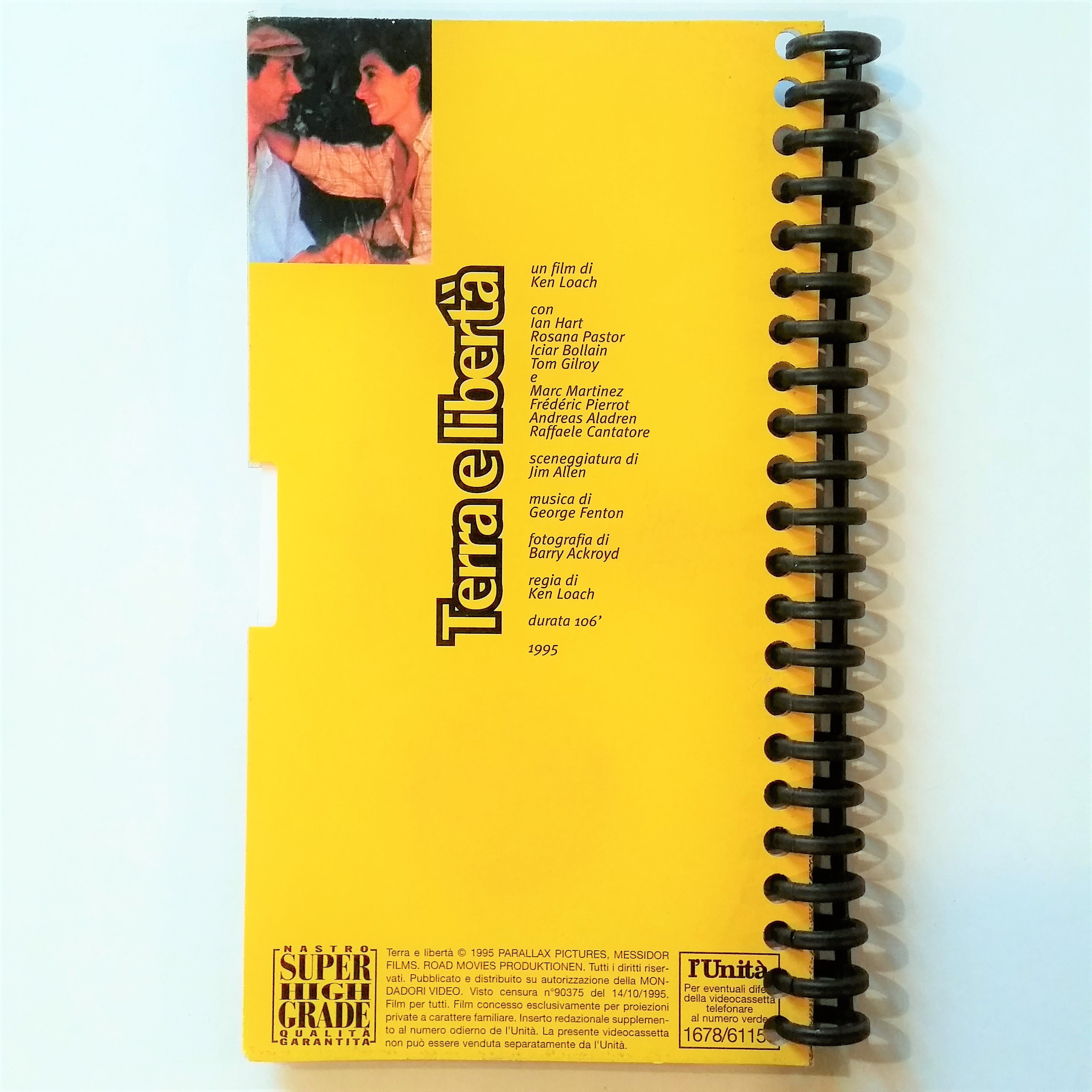 Land and Freedom VHS Box Handmade Spiral Notebook Terra E Libertà ...