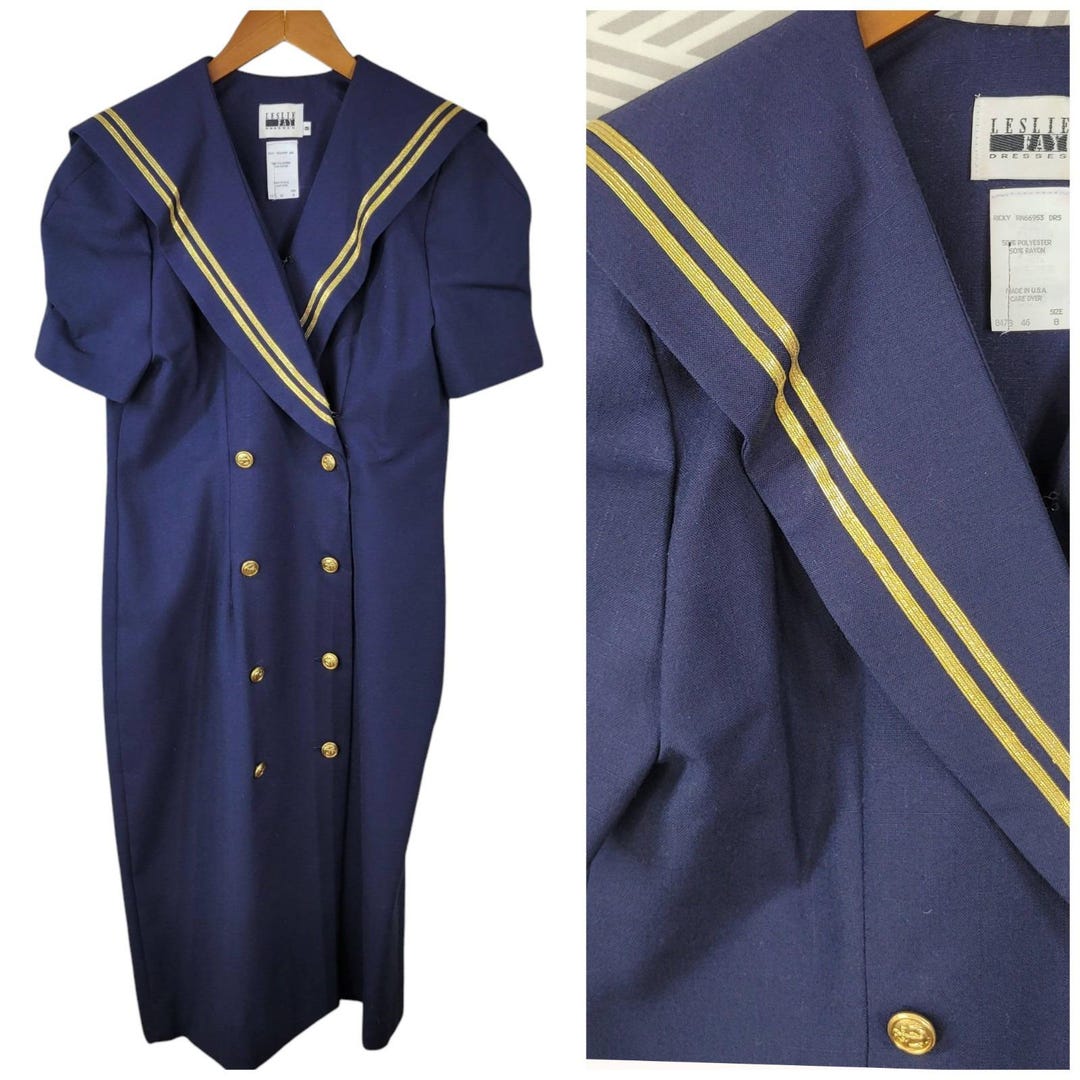 Vintage 80s Power Suit Jacket Dress 6/8 Career Secretary Double ...