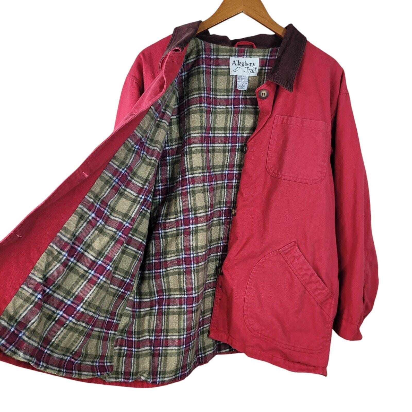 Vintage Canvas Barn Jacket Chore Coat XL Shacket Rancher Plaid Blanket ...