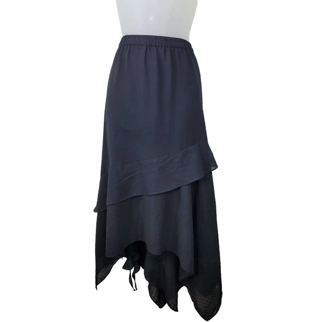 Pyramid Collection Midi Skirt Plus Size 2X 18/20W Lstretch Long Black ...