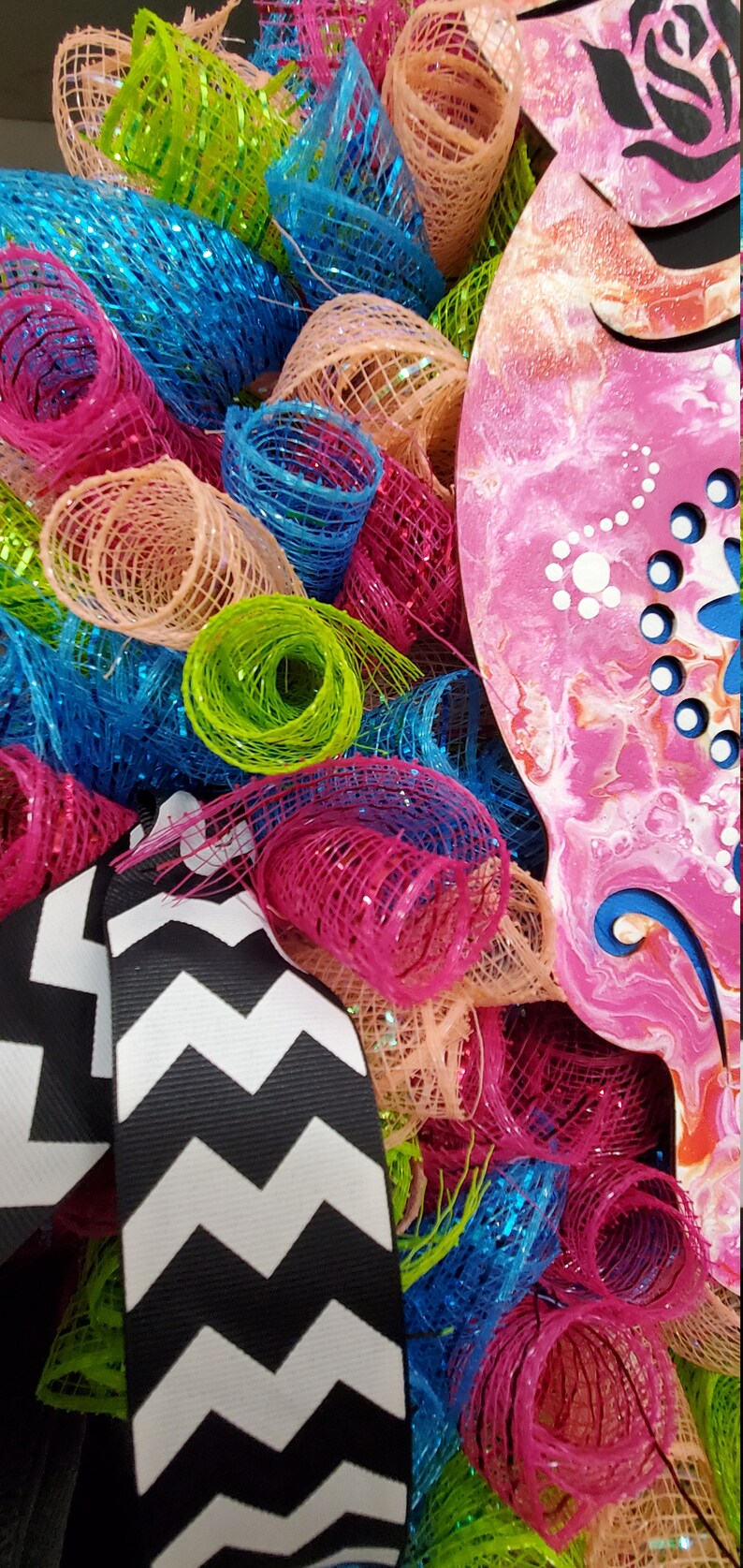 Day of the Dead Wreath Hand Painted Dia De Muertos Wreath - Etsy