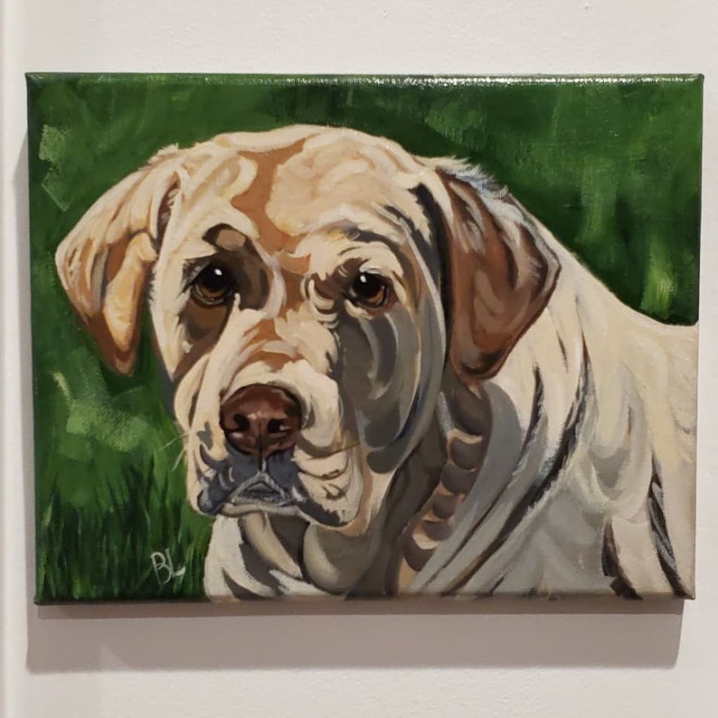 Custom Lab Golden Retriever Portrait FREE SHIPPING / Dog Memorial ...