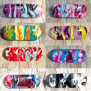 Custom Hard Eye Glass Case, Abstract Painted Glasses Case, Painted Eye ...