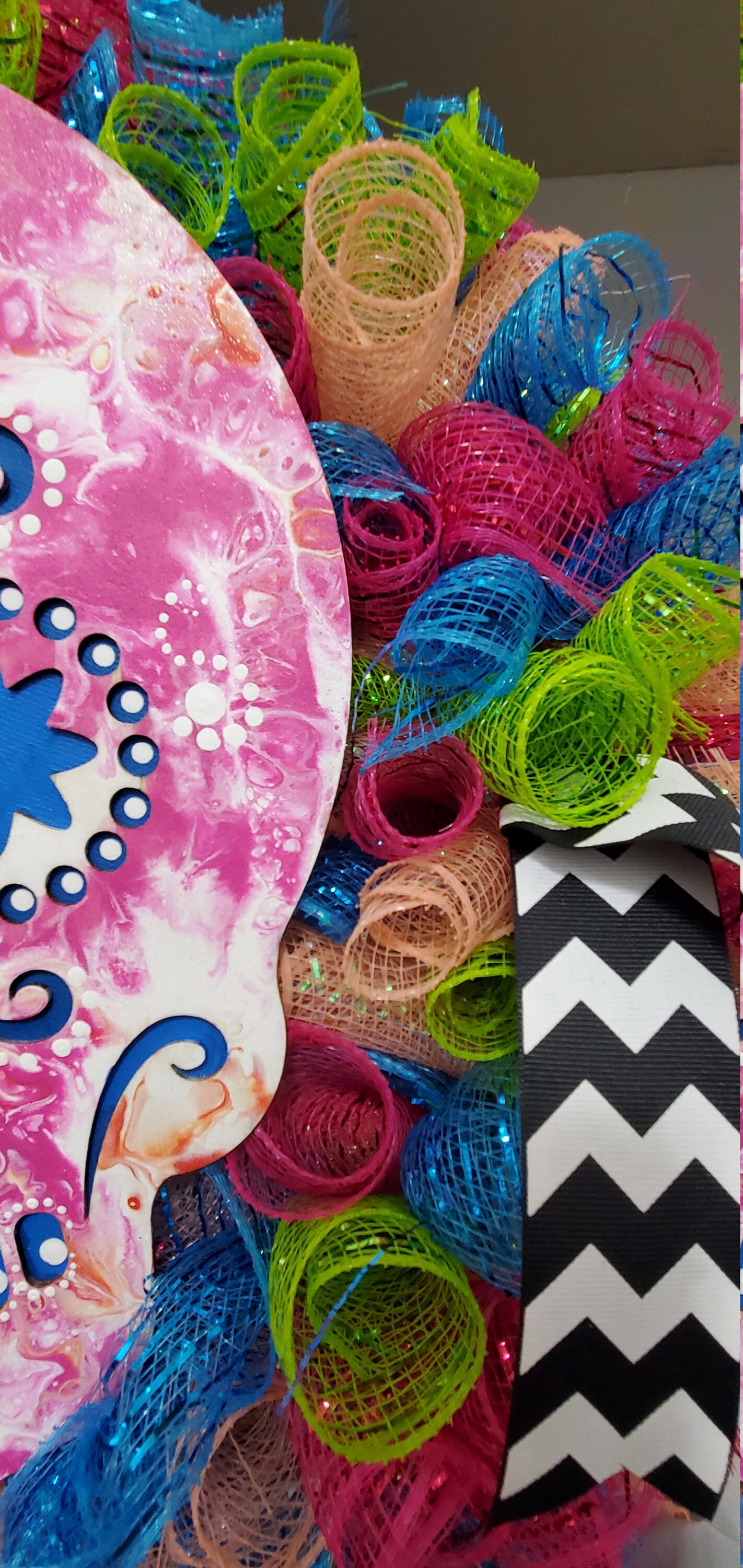 Day of the Dead Wreath Hand Painted Dia De Muertos Wreath - Etsy