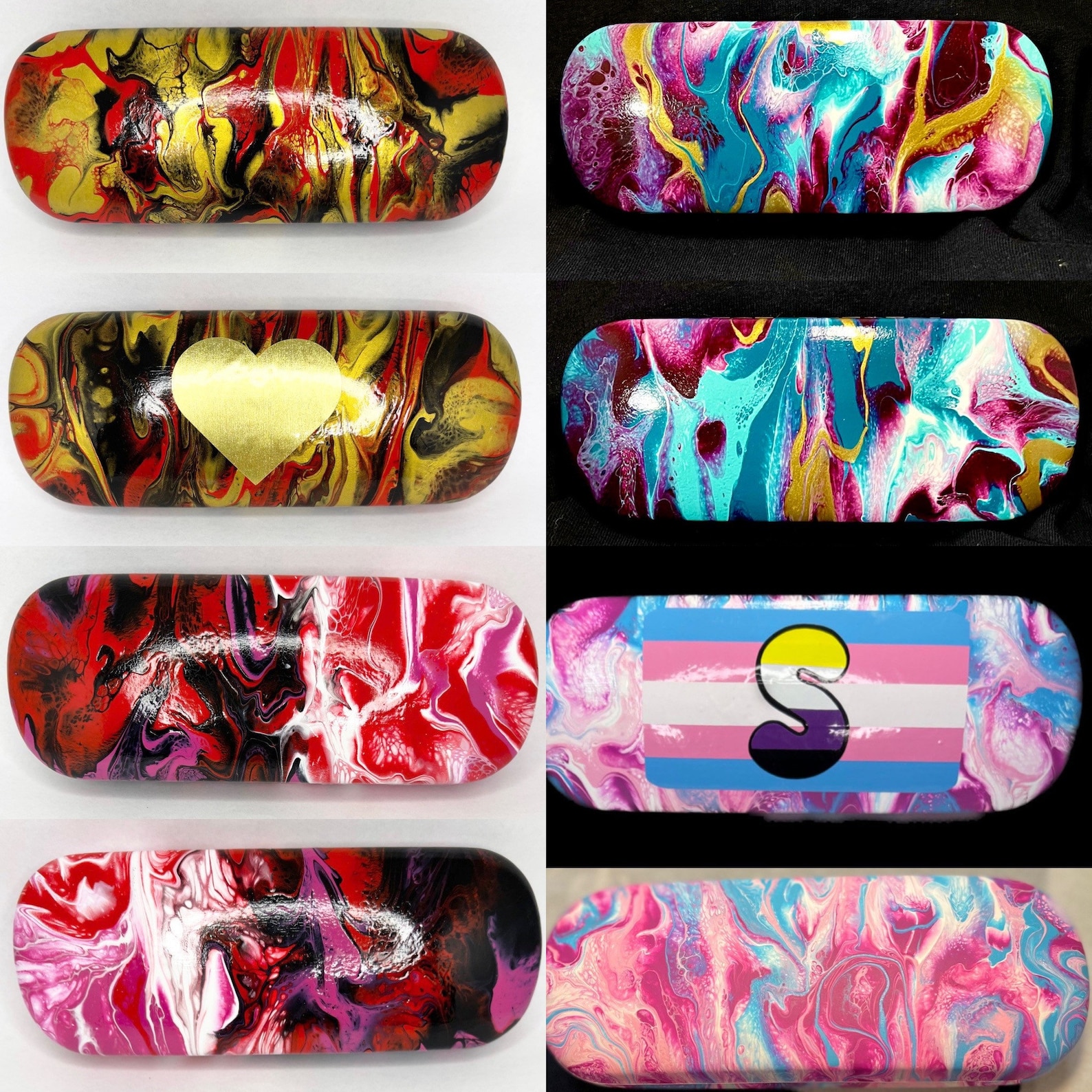 Custom Hard Eye Glass Case Abstract Painted Glasses Case - Etsy