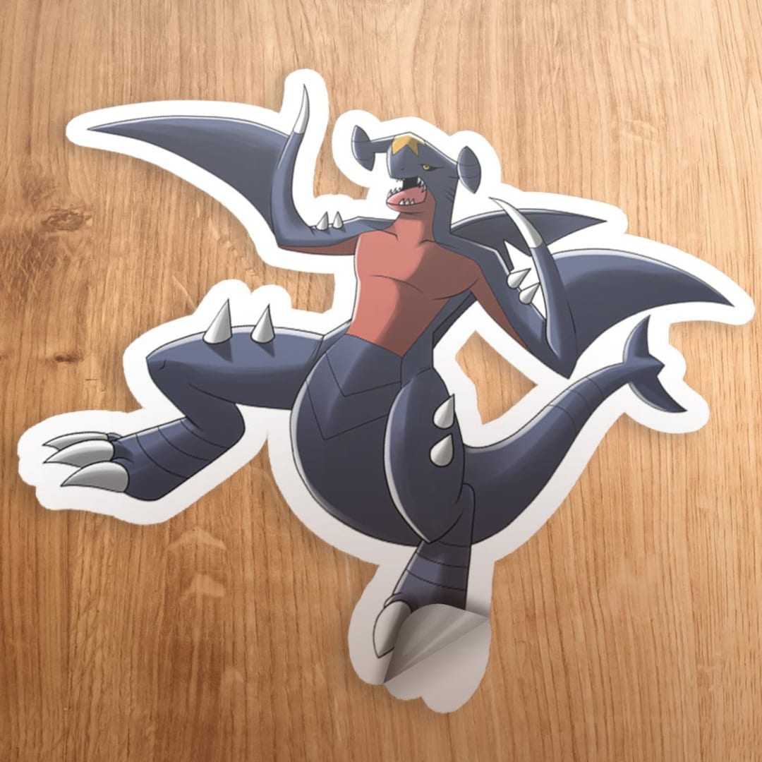 Garchomp Dragon/ground Type Pokémon Video Game 3” Glossy Vinyl Sticker ...