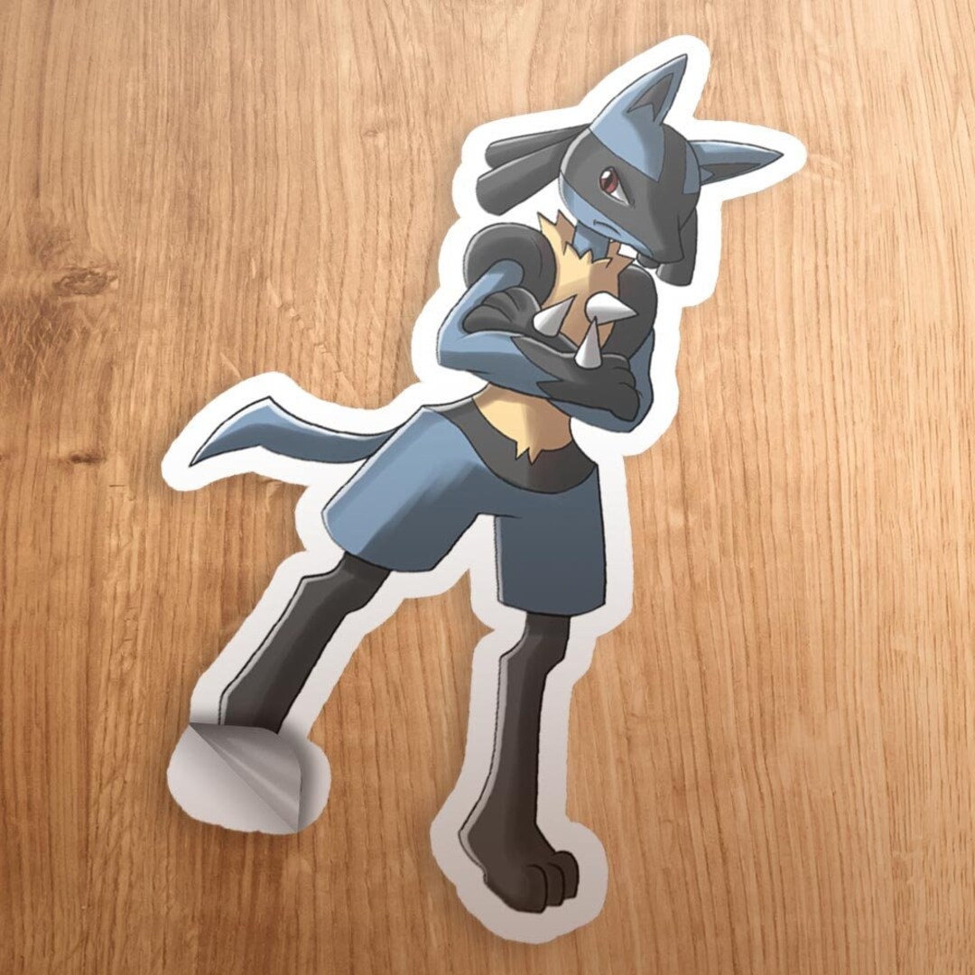 Lucario Steel/fighting Type Pokémon Video Game 3” Glossy Vinyl Sticker ...