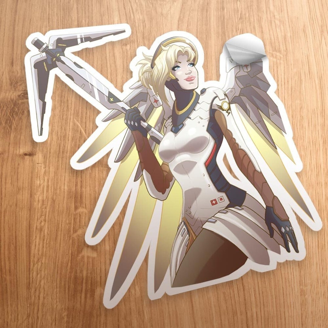 Mercy Team Healer Overwatch Video Game 3" Die-cut Glossy Vinyl Sticker ...