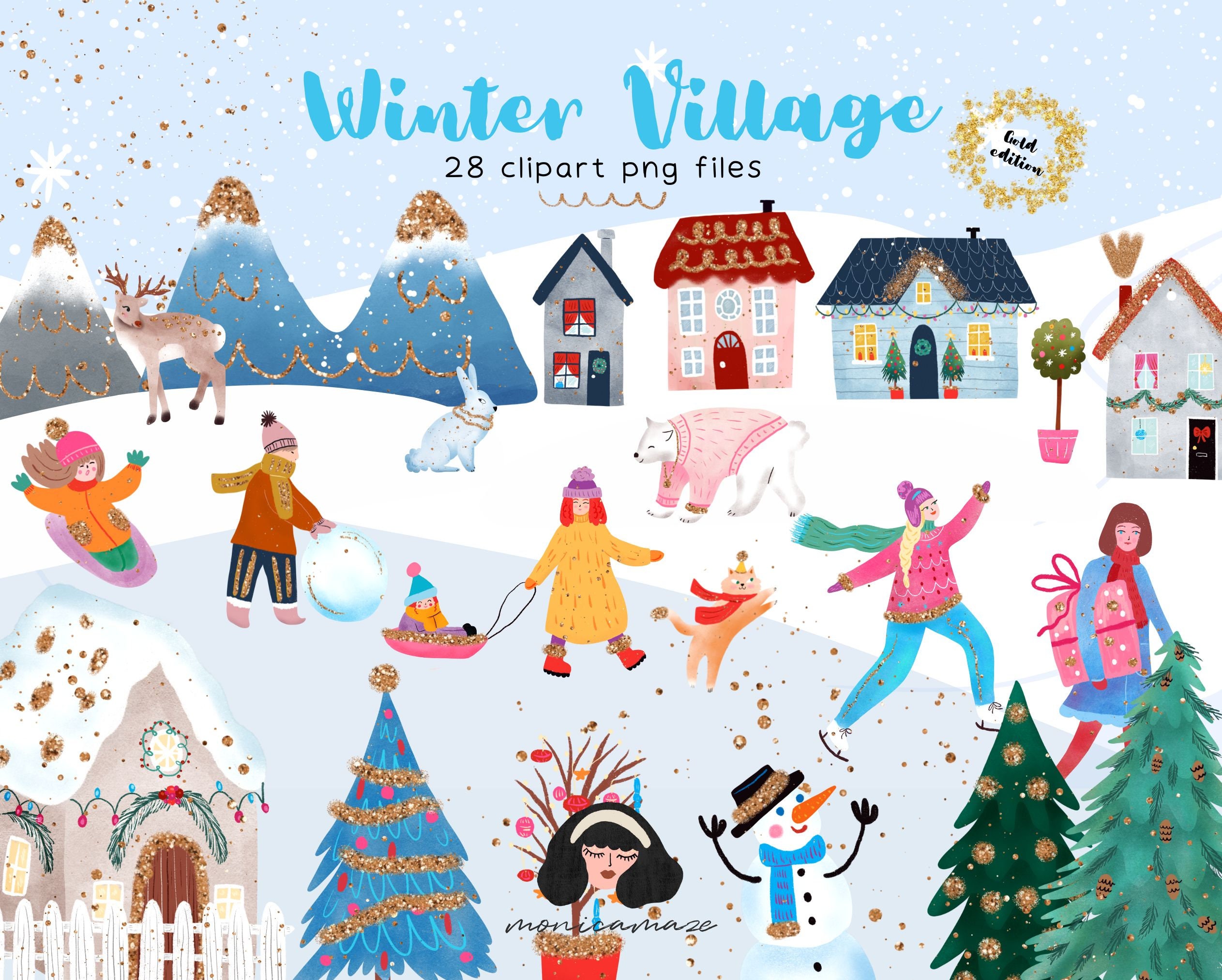 Winter Wonderland Christmas Clip Art