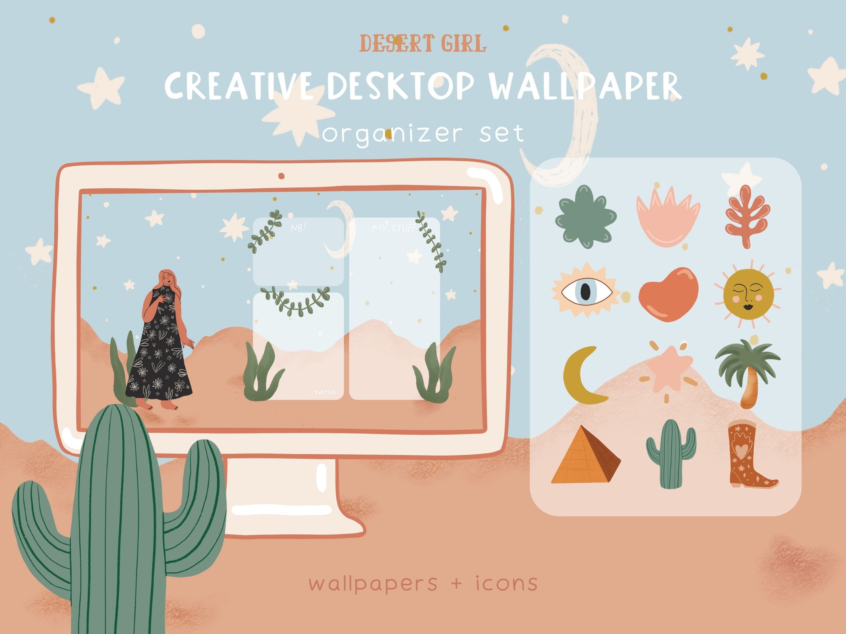 Creative Desktop Icons Wallpaper