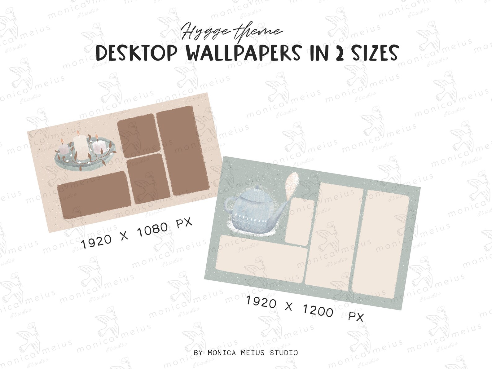 Hygge Desktop Wallpaper Organizer, MacBook Folder Icons, Mac Windows ...