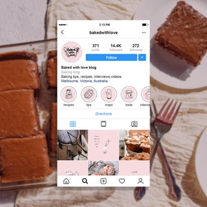 Bakery Instagram Posts Baking Quotes Hand Drawn Baking - Etsy