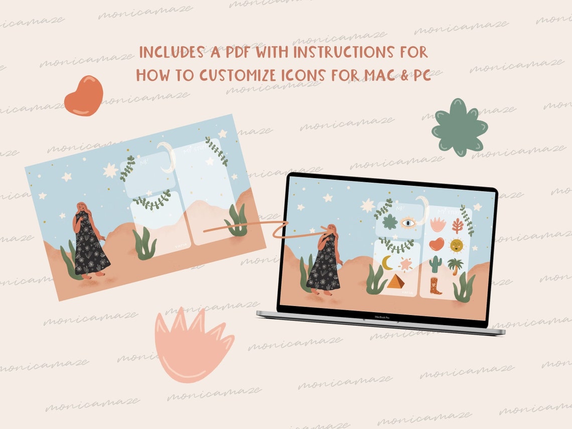 Desert Desktop Theme Creative Desktop Organizer Set - Etsy