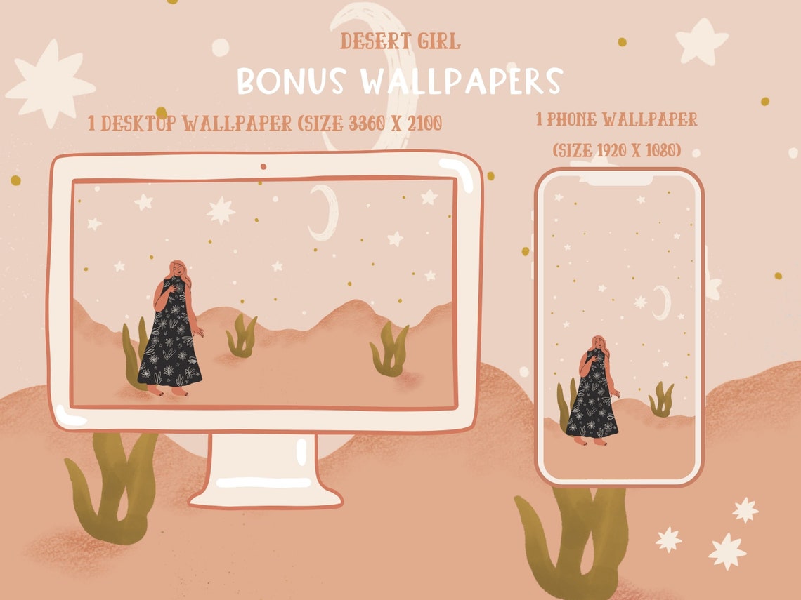 Desert Desktop Theme Creative Desktop Organizer Set - Etsy