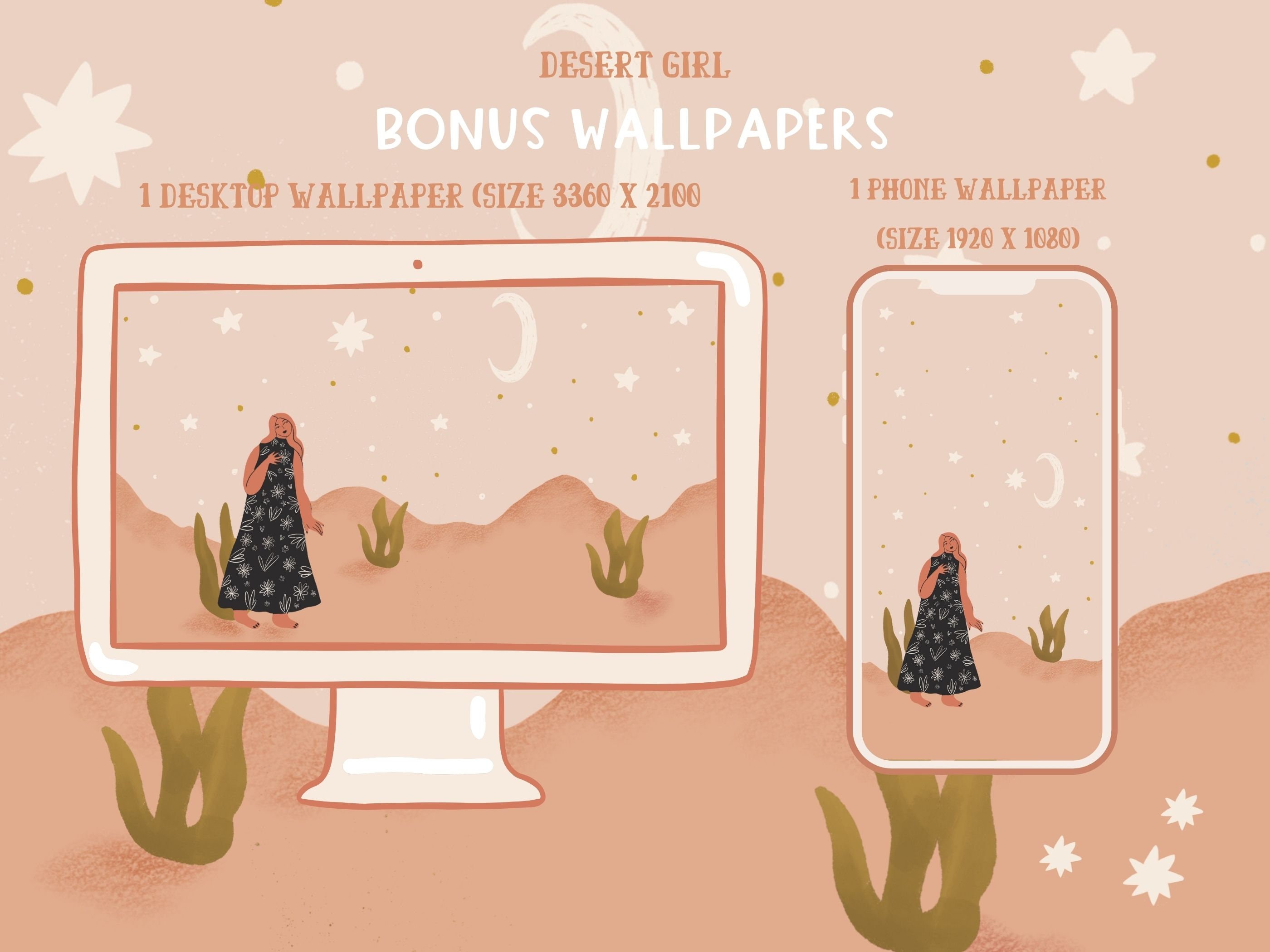 Desert Desktop Theme , Creative Desktop Organizer Set, Wallpaper ...