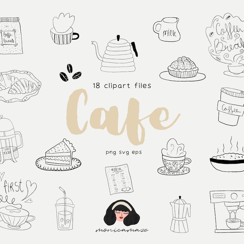 Cafe Clip Art - Etsy