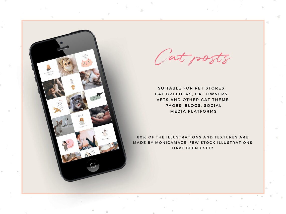 Cat Instagram Post Templates Canva Templates Templates for Instagram ...