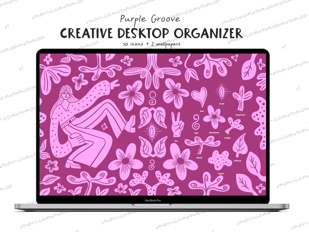 Creative Desktop Wallpaper Organizer, MacBook Folder Icons, Mac Windows ...