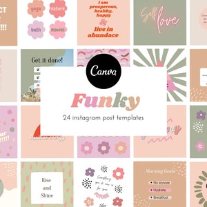 Funky Instagram Post Templates | Instagram Templates | Canva Templates ...
