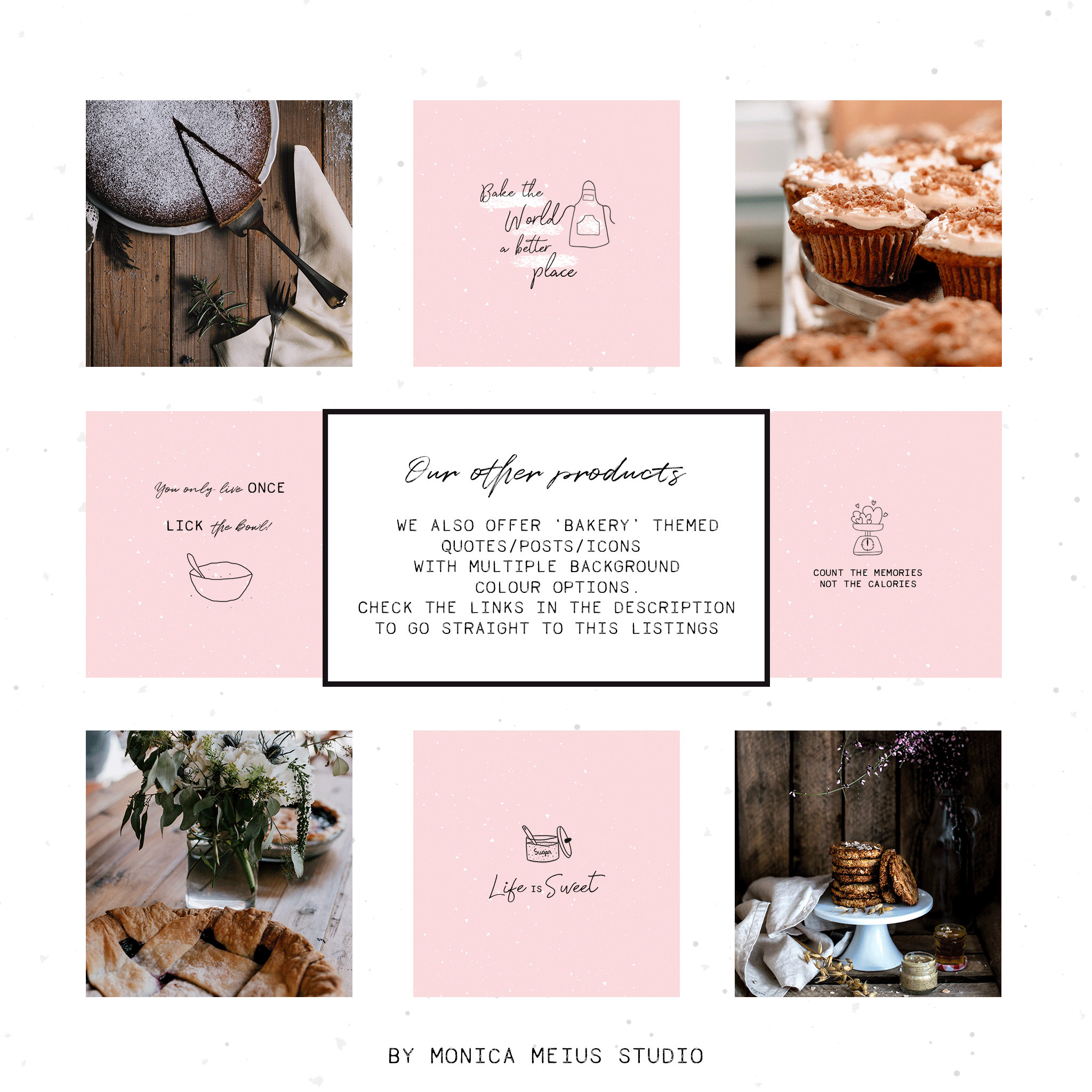 Instagram Story Highlight Icons - Baking Covers, Pink Bakery ...