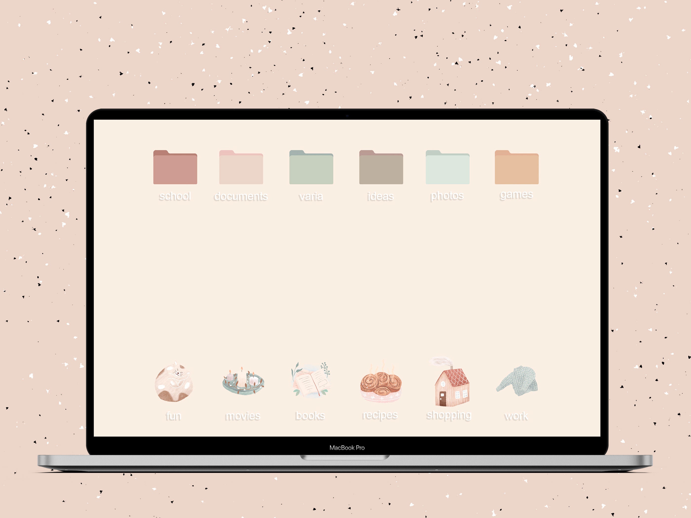 24 Hygge Desktop Icon Set | Folder Icons for Mac + Windows | Cute Hand ...