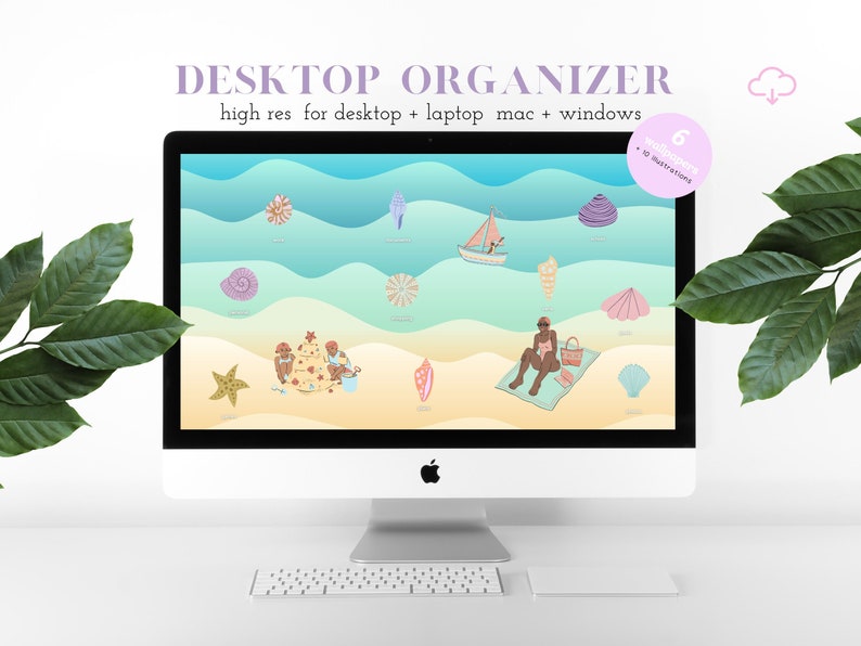 Creative Desktop Wallpaper Organizer, Seashell Icons for Mac + Windows ...