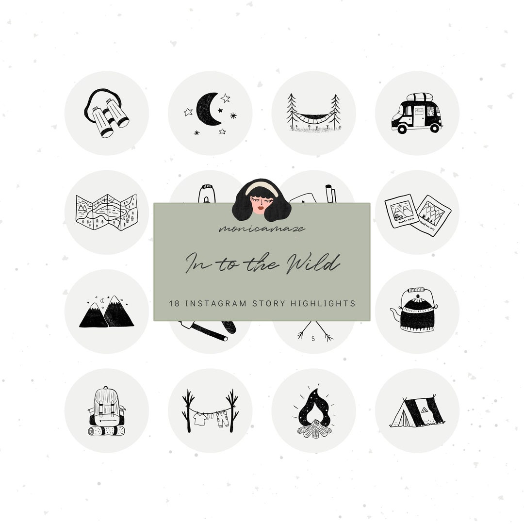 Camping Instagram Story Highlight Icons - Outdoor Adventure Highlight ...
