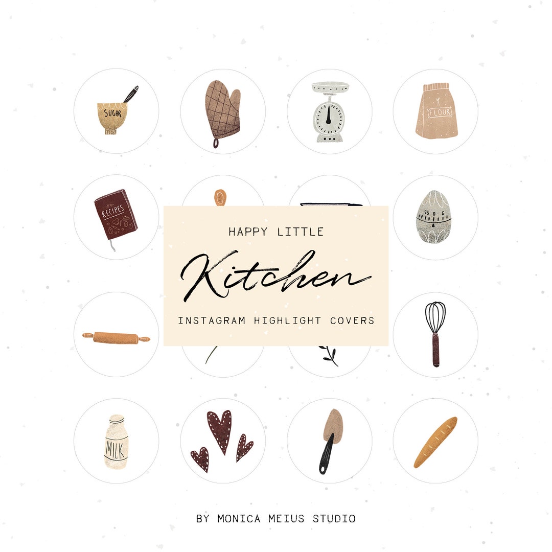 Instagram Story Highlight Icons - Kitchen Baking Cooking Covers, Hand ...