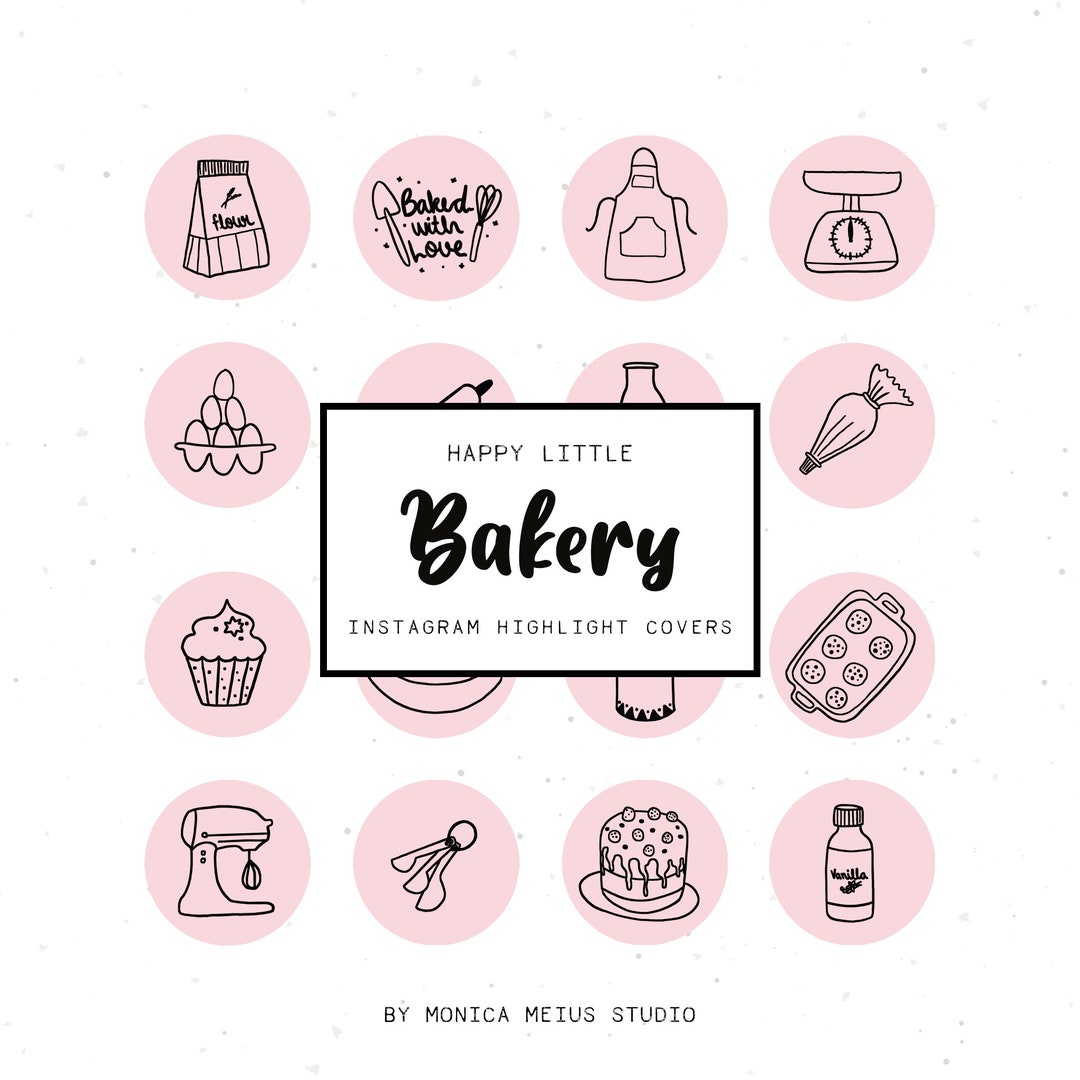 Instagram Story Highlight Icons - Baking Covers, Pink Bakery ...